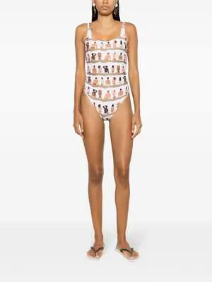 AMIR SLAMA Graphic-print One-piece Swimsuit