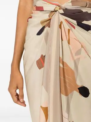 AMIR SLAMA Graphic-print Silk Cover-up