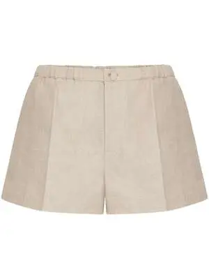 Valentino Garavani Linen Canvas Bermuda Shorts - Neutrals