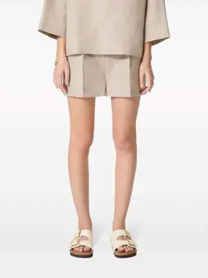 Valentino Garavani Linen Canvas Bermuda Shorts - Neutrals