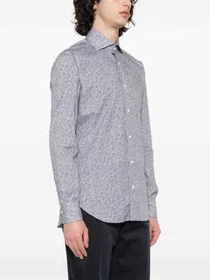 BARBA NAPOLI Floral-print Cotton Shirt