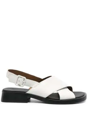 Camper Dana 35mm Leather Sandals - White