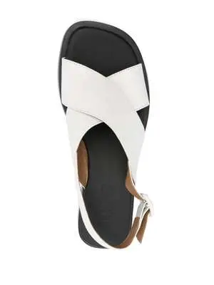 Camper Dana 35mm Leather Sandals - White