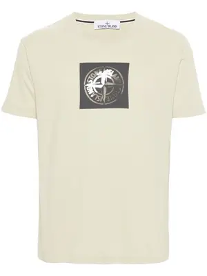 Stone Island Compass-print Cotton T-shirt - Green
