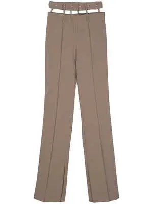 Rokh Belt-detail Trousers - Brown