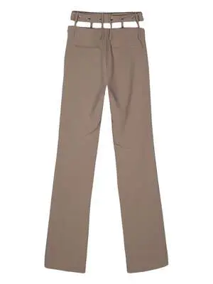 Rokh Belt-detail Trousers - Brown