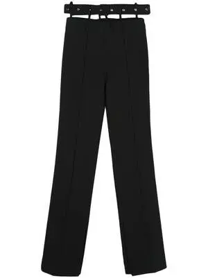 Rokh Belted Straight Trousers - Black