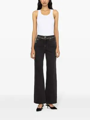 Maje High-rise Wide-leg Jeans