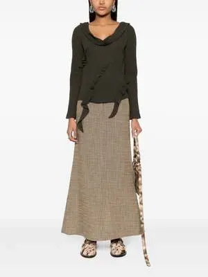 Acne Studios Checked Maxi Skirt
