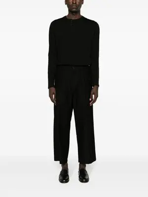 Yohji Yamamoto M-front Tuck Cropped Trousers