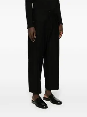 Yohji Yamamoto M-front Tuck Cropped Trousers
