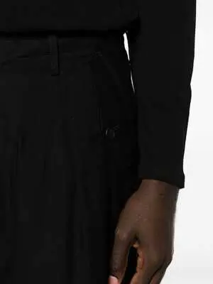 Yohji Yamamoto M-front Tuck Cropped Trousers