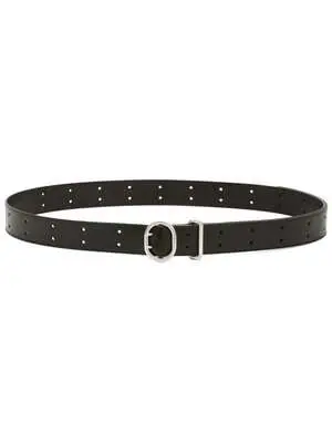 JIL SANDER Cannolo Leather Belt - Black
