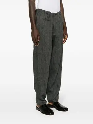 Yohji Yamamoto Tapered Linen Trousers