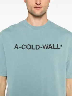 A-COLD-WALL* Overdye Logo-print T-shirt - Blue