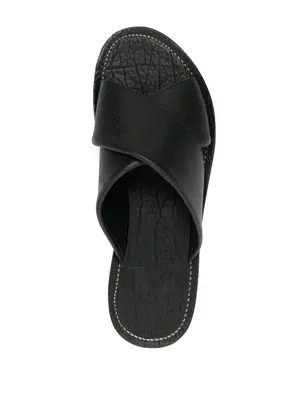 RIER Crossover-strap Leather Slides