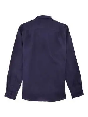 Vilebrequin Logo-embroidered Linen Shirt - Blue