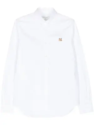 Maison Kitsuné Fox Head-embroidered Shirt