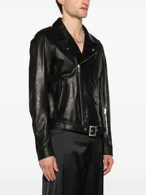 Rick Owens Lukes Stooges Leather Jacket - Black