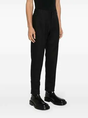 Dolce & Gabbana Chambray Linen Tapered Trousers