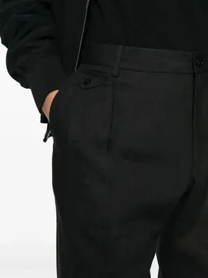 Dolce & Gabbana Chambray Linen Tapered Trousers