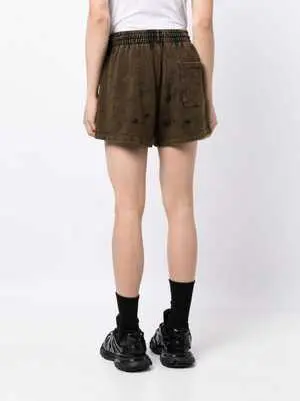 Natasha Zinko Distressed-effect Cotton Shorts