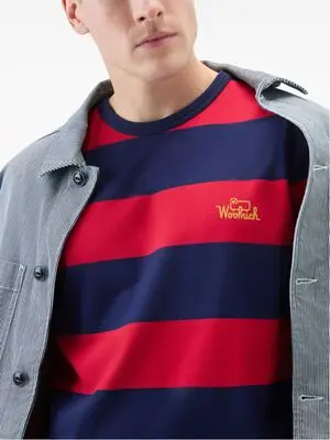 Woolrich Logo-print Striped T-shirt