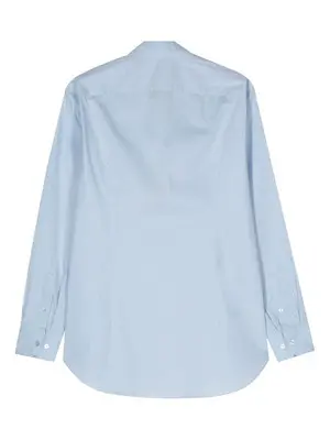 Etro Pegaso-embroidered Cotton Shirt - Blue
