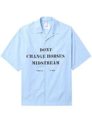 OAMC Striped Slogan-print Shirt