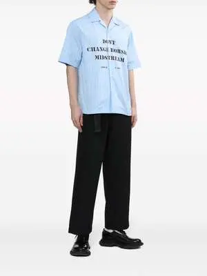 OAMC Striped Slogan-print Shirt
