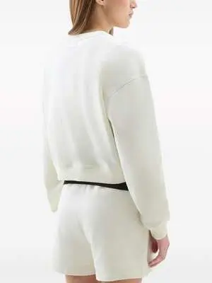 Woolrich Logo-embroidered Cotton Sweatshirt - White