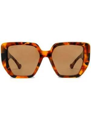 Gucci Tortoiseshell Square-frame Sunglasses - Brown
