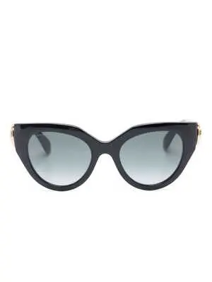Gucci Logo-plaque Cat-eye Sunglasses - Black