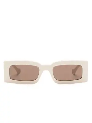 Gucci Gg Rectangle Sunglasses - Neutrals