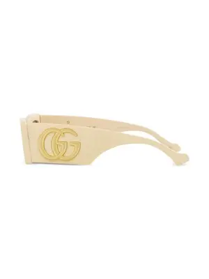 Gucci Gg Rectangle Sunglasses - White