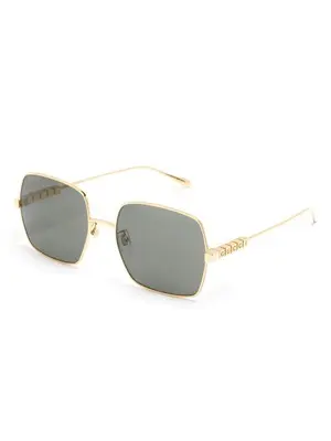 Gucci Logo-lettering Square-frame Sunglasses