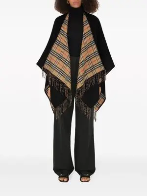 Burberry Check Wool Reversible Cape
