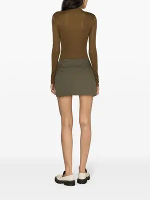 Moschino Heart-buckle Twill Miniskirt