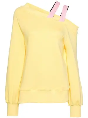 IOANA CIOLACU Sonia Cold-shoulder Sweatshirt - Yellow