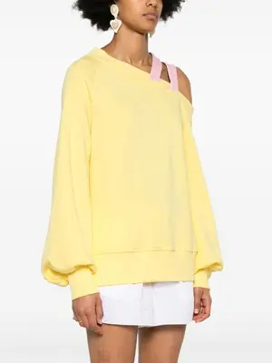 IOANA CIOLACU Sonia Cold-shoulder Sweatshirt - Yellow