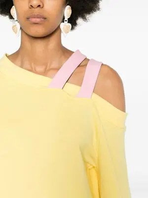 IOANA CIOLACU Sonia Cold-shoulder Sweatshirt - Yellow