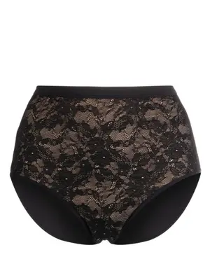 Marlies Dekkers Taboo Floral-lace High-waist Briefs - Black