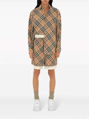 Burberry Check-pattern Cotton Shirt - Brown