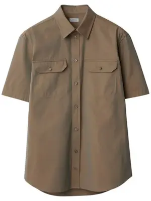 Burberry Flap-pocket Cotton Shirt