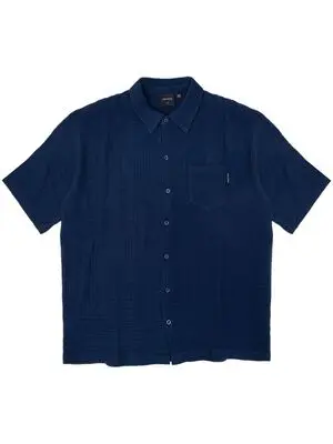 DAILY PAPER Enzi Seersucker Cotton Shirt - Blue