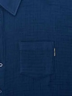 DAILY PAPER Enzi Seersucker Cotton Shirt - Blue