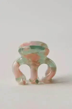 Free People Mini Octopus Claw Clip - Green Marble