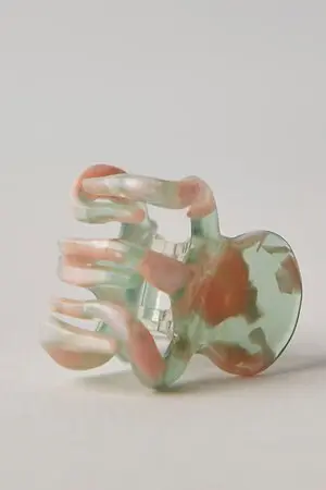 Free People Mini Octopus Claw Clip - Green Marble