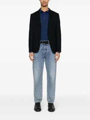 Zegna Fine-ribbed Polo Shirt - Blue