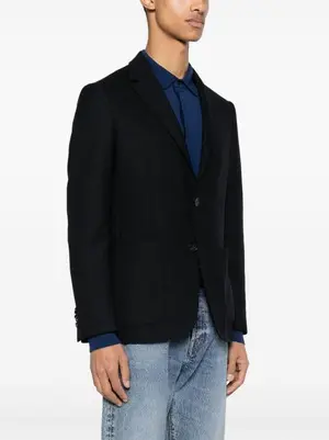 Zegna Single-breasted Wool Blazer - Blue